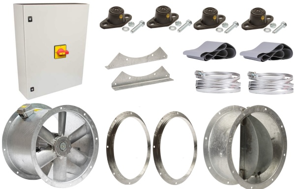 F300 AOV Smoke Ventilation Ø315mm Extractor Fan, 3 Phase w/ Control ...